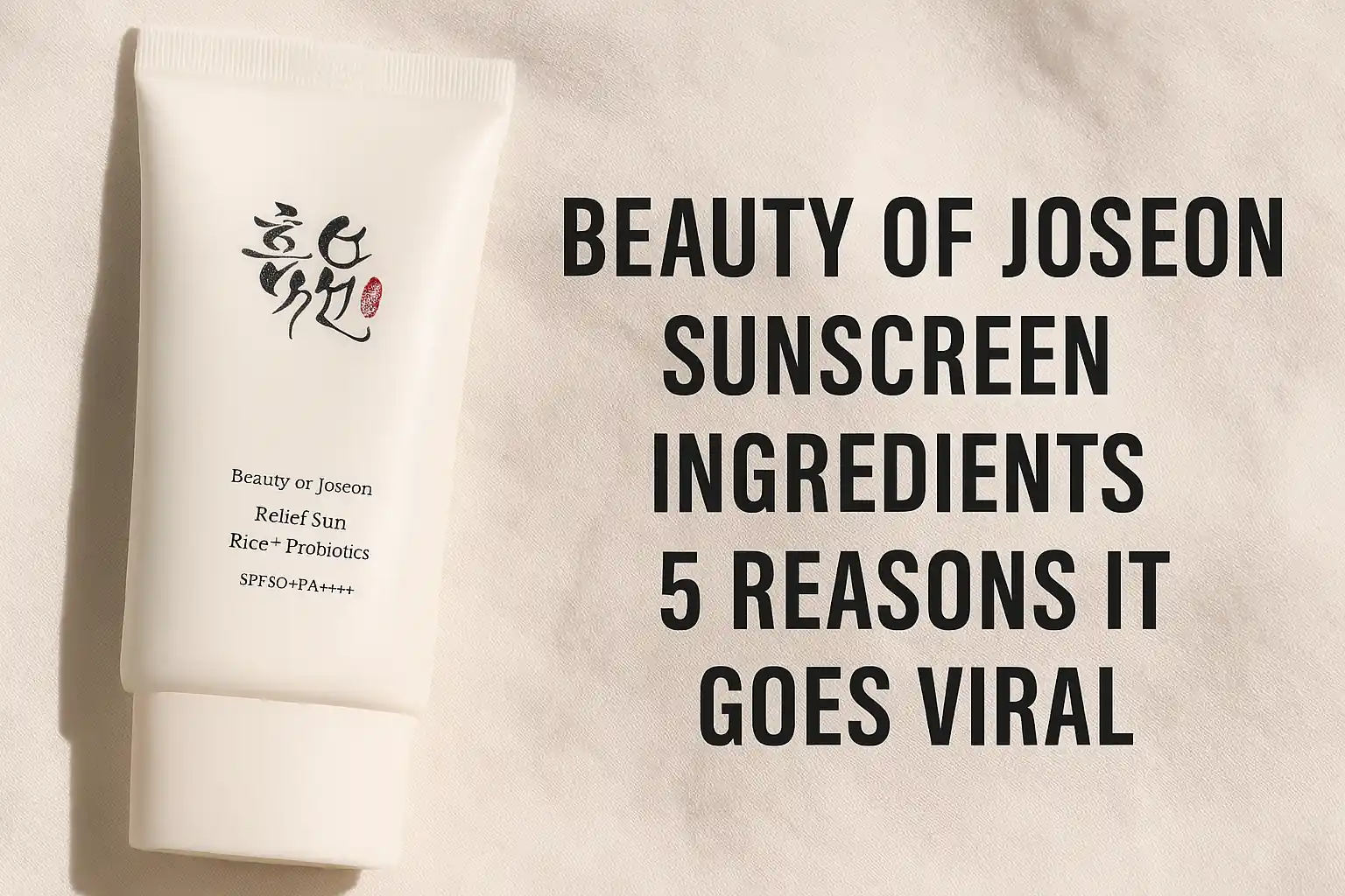 Beauty of Joseon Sunscreen Ingredients 5 Reasons It Goes Viral